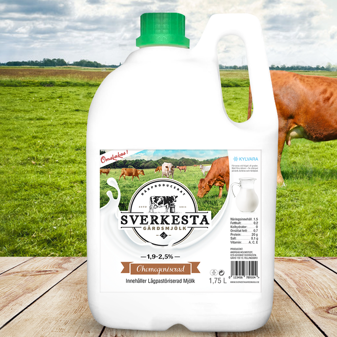 Create a Eye-cathing label for Swedish milk product | Product label contest