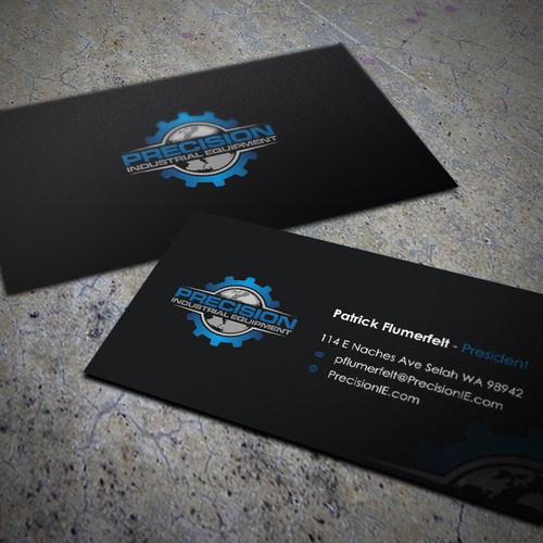 Precision Industrial Equipment Business Card Design | Business card contest