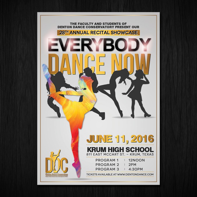 Poster Design needed for Dance Recital Showcase! | Poster contest