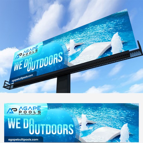 Designs | POOL AND OUTDOOR LIVING BILLBOARD DESIGN | Signage contest