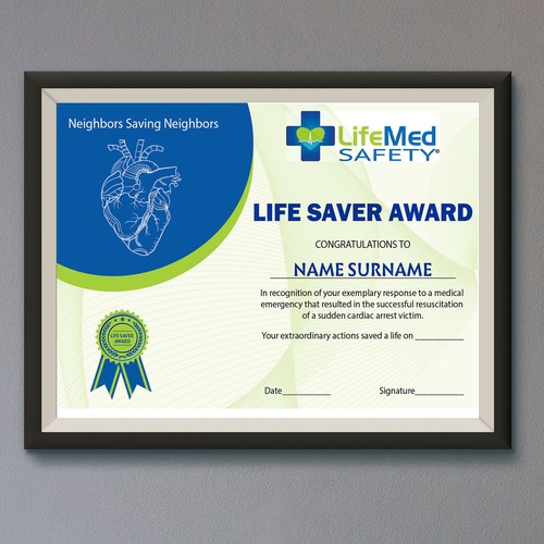 Life Saver Certificate | Other business or advertising contest