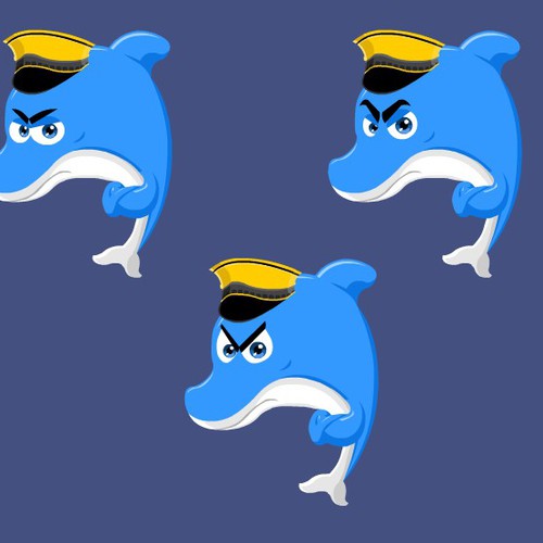 Grumpy Dolphin Cab Driver Cartoon Character | Other Graphic Design contest