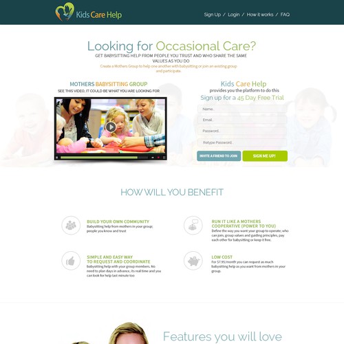 Design a modern ,fresh looking yet simple landing page design for a ...