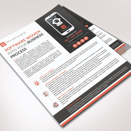 Design a chatbots one-pager marketing leaflet | Postcard, flyer or ...