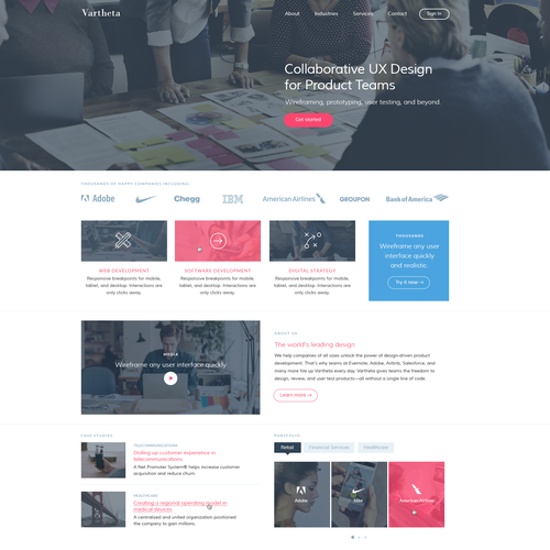 Home Page for Innovative Web Development Firm | Web page design contest