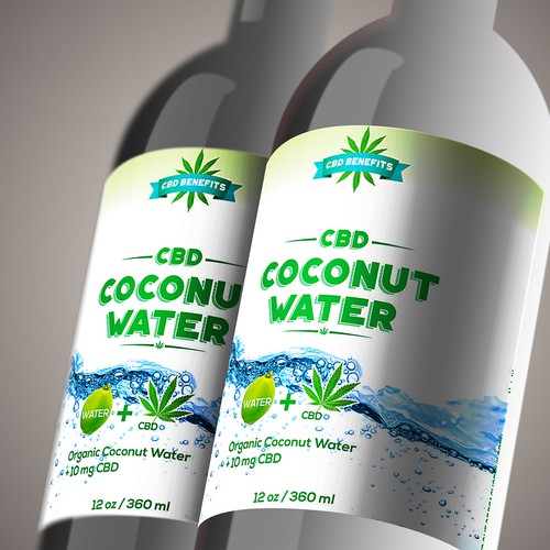 Coconut Water Label for Cannabis Company | Product label contest