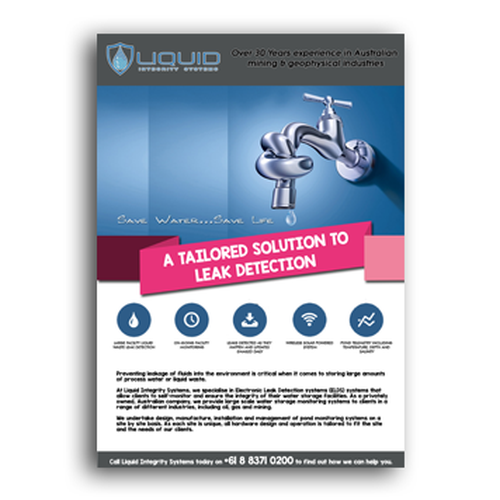 Designs | design a poster for liquid integrity systems a unique large ...