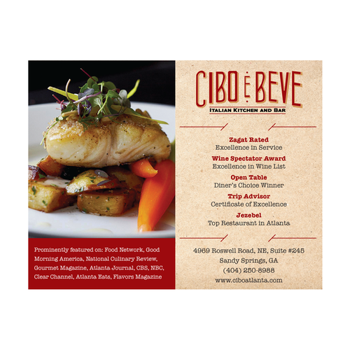 Marquee Advertisement for Italian Restaurant | Postcard, flyer or print ...