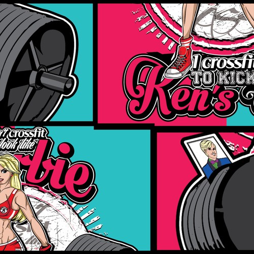 Barbie vs. Ken - fun CrossFit t-shirt to design. | T-shirt contest