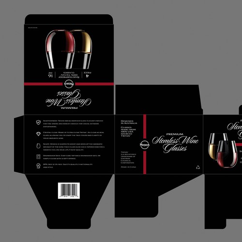 Design an Elegant Box Package for Premium Wine Glasses | Product ...
