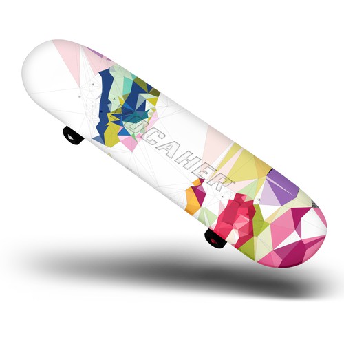 Retro / Geometric Longboard Design | Sonstiges Merchandising Wettbewerb