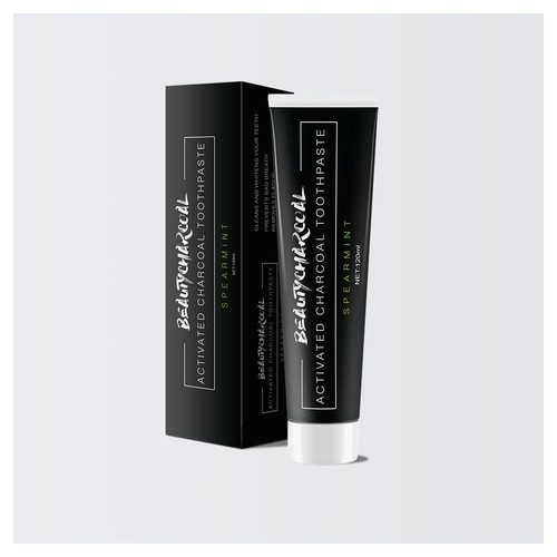 Design A Simple Label & Package for Charcoal Toothpaste | Product ...