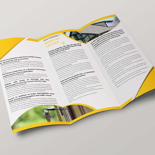 Create a professional/sleek brochure to attract accredited real estate ...