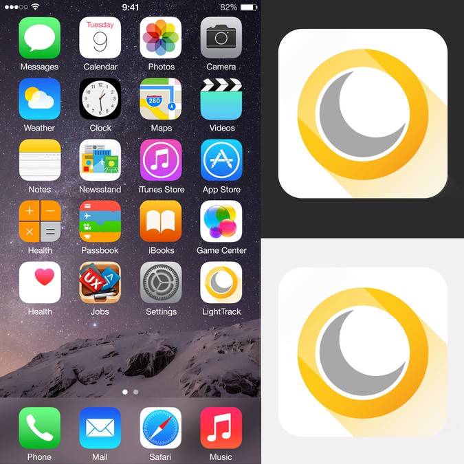 Create a modern iOS app icon. | Icon or button contest