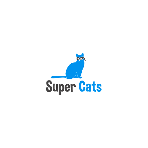 Fun, bold and creative logo for cat lovers - Super Cats | Logo design ...