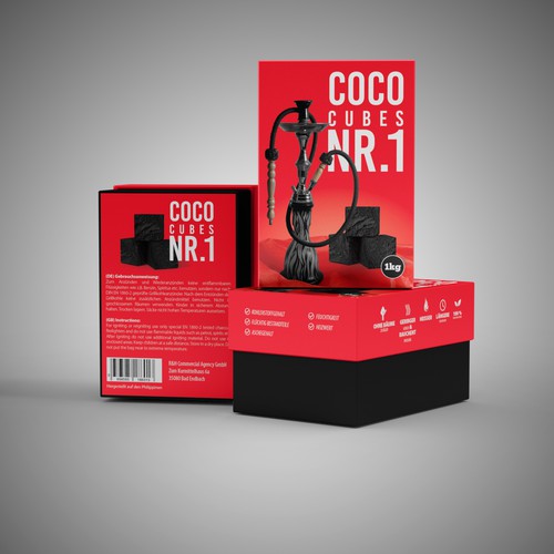 Design a box for Shisha charcoal cubes | Product packaging contest