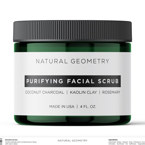 Designs | Facial scrub label in "minimalist modern apothecary" style ...