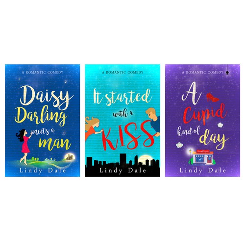Design 3 CUTE ILLUSTRATED Romantic Comedy eBook Covers | Book cover contest