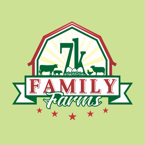 Create a vintage, farmer's market-friendly logo for 7K Family Farms ...