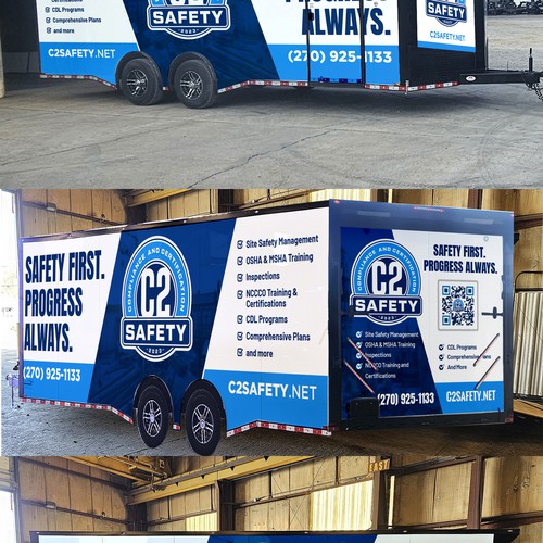 Designs | FULL Trailer Wrap - Construction Safety Company | Car, truck ...