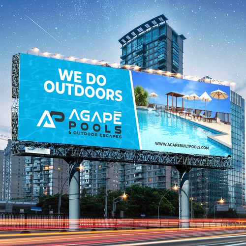 Designs | POOL AND OUTDOOR LIVING BILLBOARD DESIGN | Signage contest