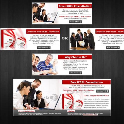 Designs | Clean Professional Banners for IT company website | Banner ad ...