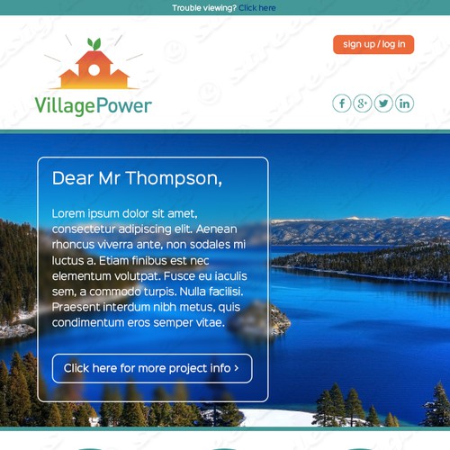 Designs | Village Power Email/Newsletter Template | Email contest