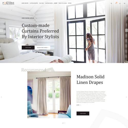 Designs | Design A Sleek Modern Website for our curtain and interiors ...