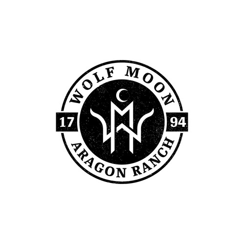Designs | Design a logo for our ranch Wolf Moon Aragon Ranch that ...