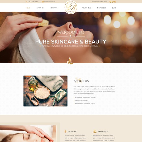 Black & gold themed website design | WordPress theme design contest