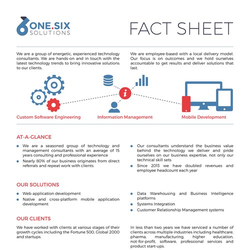 Marketing Slick For An IT Consulting Firm | Stationery contest