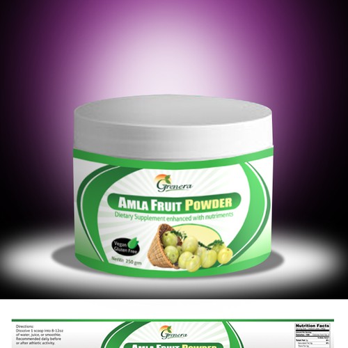 Designs | Amla Fruit Powder Label | Product label contest