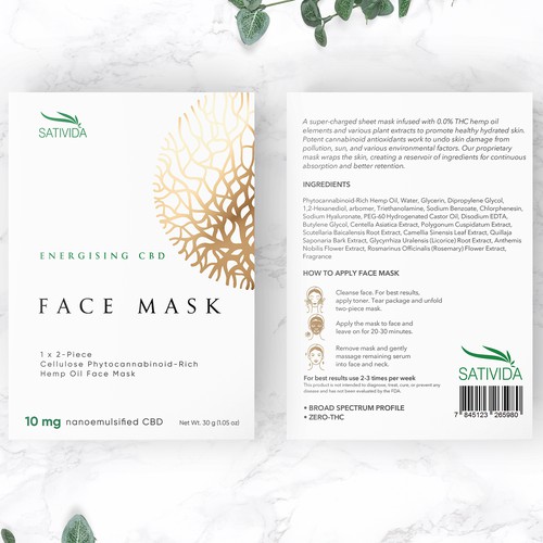 Design a Luxury and Natural label for our new Face Mask (and then ...