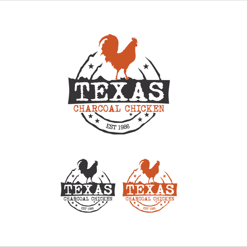 Create a vintage stamp-style logo for Texas Charcoal Chicken | Logo ...