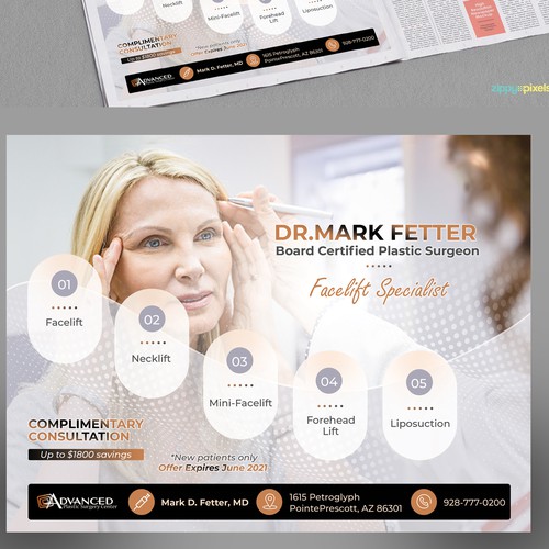 Designs | Plastic Surgery Facelift Add | Postcard, flyer or print contest