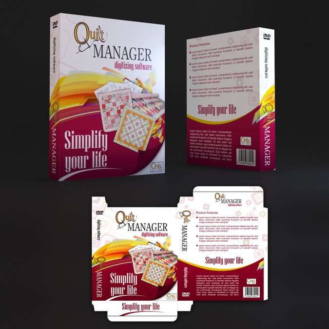 Software box packaging for Quilt-EZ | Product packaging contest