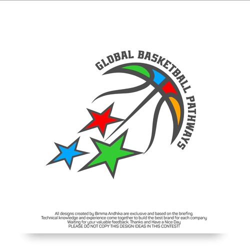 Designs | Global Basketball Pathways logo utilising FIBA colors and the ...