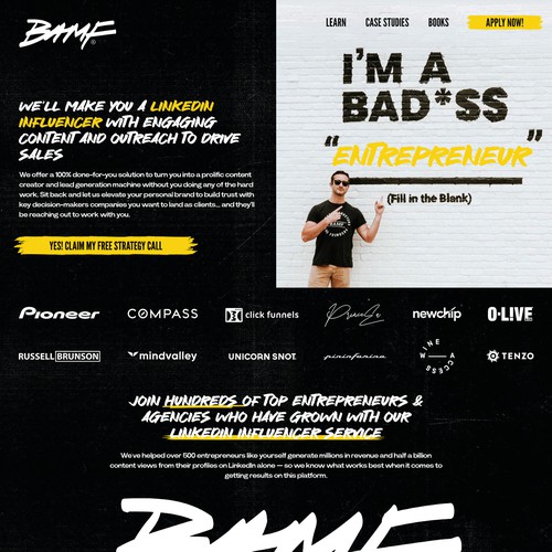 Designs | "BAMF.COM" Website Redesign | We need a badass new web design ...