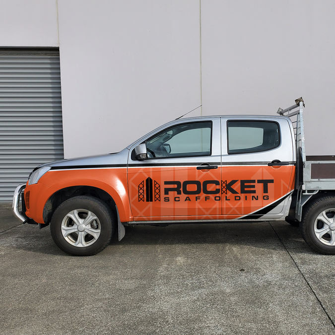 ROCKET SCAFFOLDING - eye catching vehicle wrap | Car, truck or van wrap ...