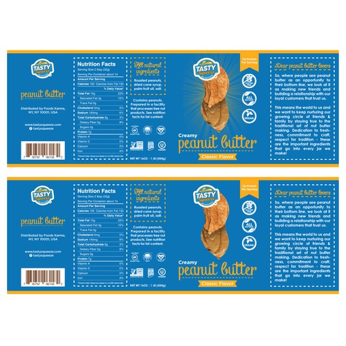 Create An Elegant Classy Label For Peanut Butter Packaged In Jars 