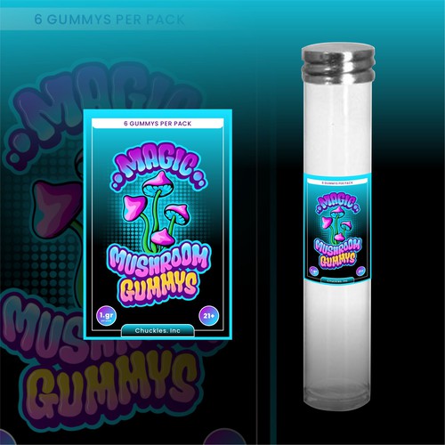 Designs | Magic Mushroom Gummys | Product label contest