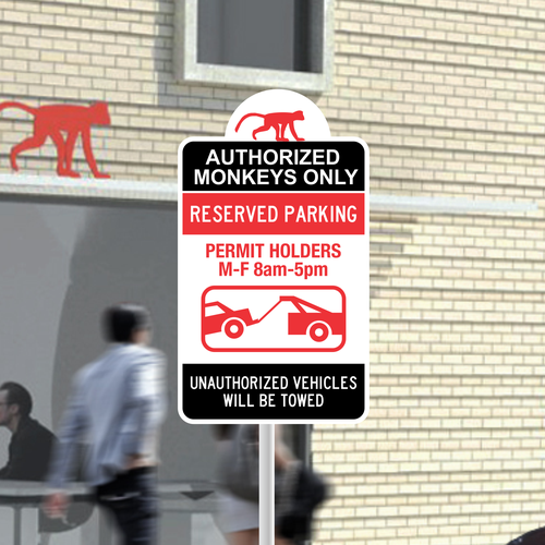 We need a well-designed "No Parking" sign for our fancy new building's ...
