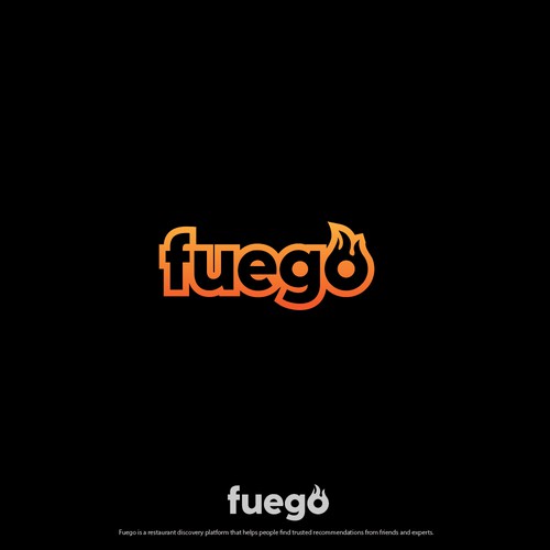 Designs | Modern typography based logo with flames for a restaurant app ...
