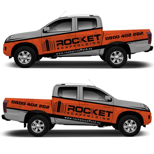 ROCKET SCAFFOLDING - eye catching vehicle wrap | Car, truck or van wrap ...