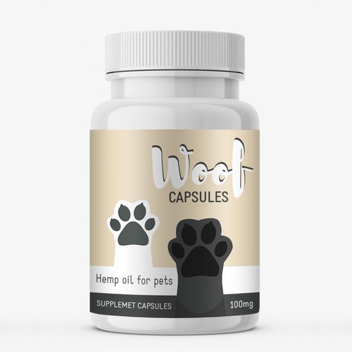 Designs | Woof Hemp Dog Capsules | Product label contest