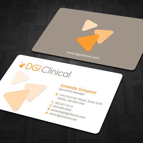 Fresh new business card for a DGI Clinical - medical tech and data ...