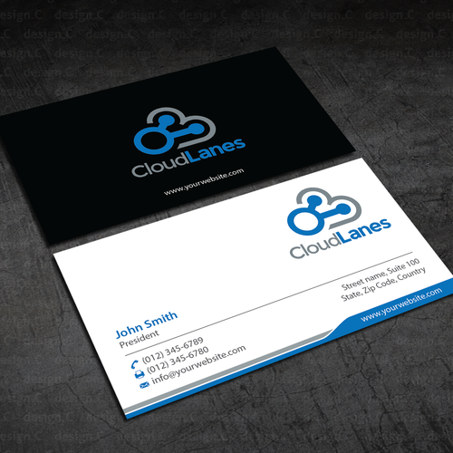 Create a business card for a cloud company that is different than ...