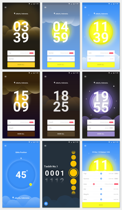 Prayer time app | App design contest