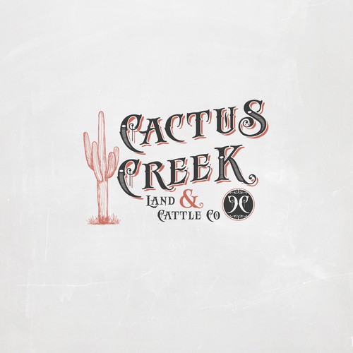 Ranch Real Estate Logo - "Cactus Creek Land & Cattle Co." | Logo design ...