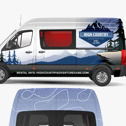 Designs | Nature inspired Sprinter Van Wrap design for High Country ...